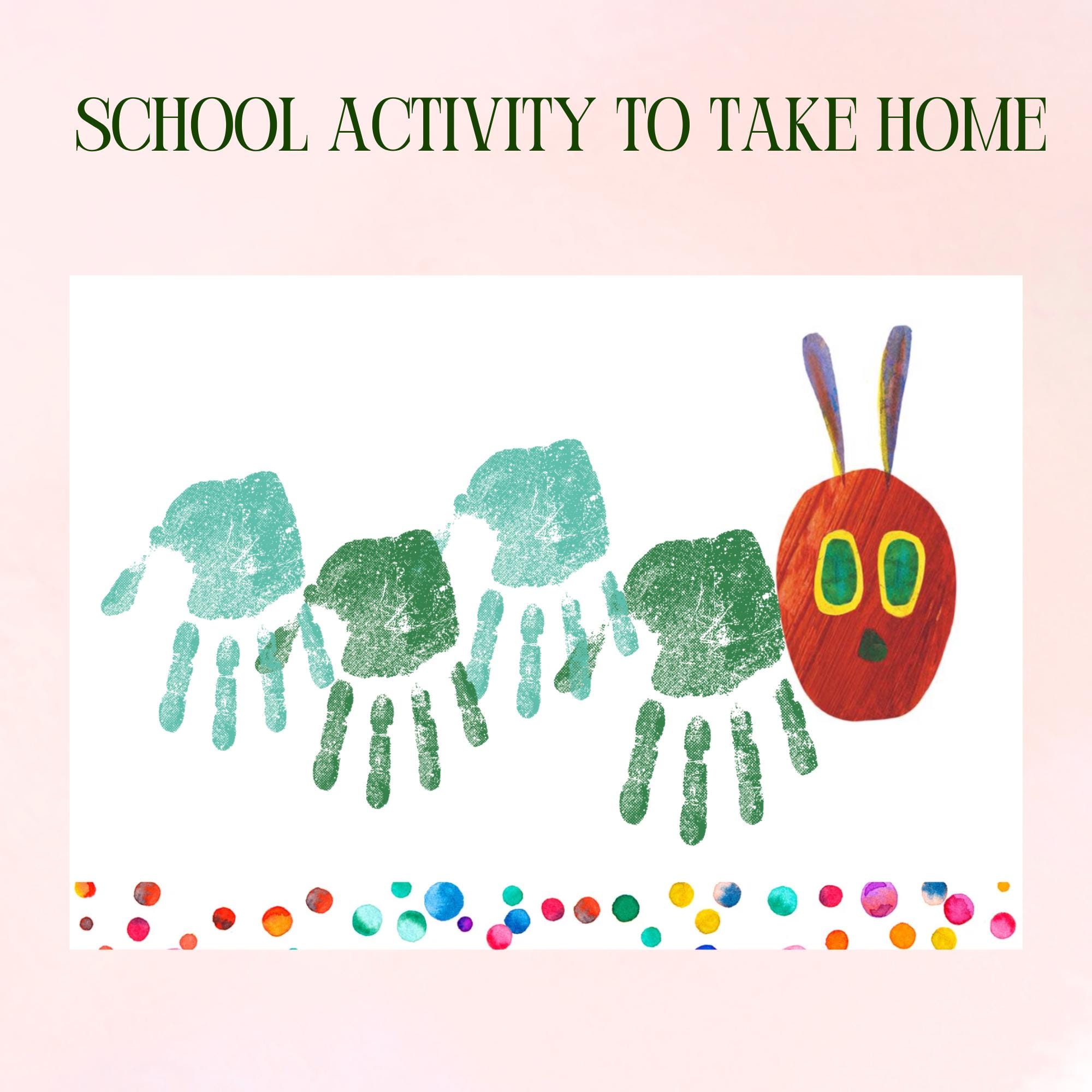 The Very Hungry Caterpillar / Handprint Footprint Art Craft / Kids ...