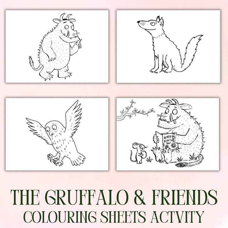 The Gruffalo and Friends Colouring Pages / Home Art Craft / Kids ...