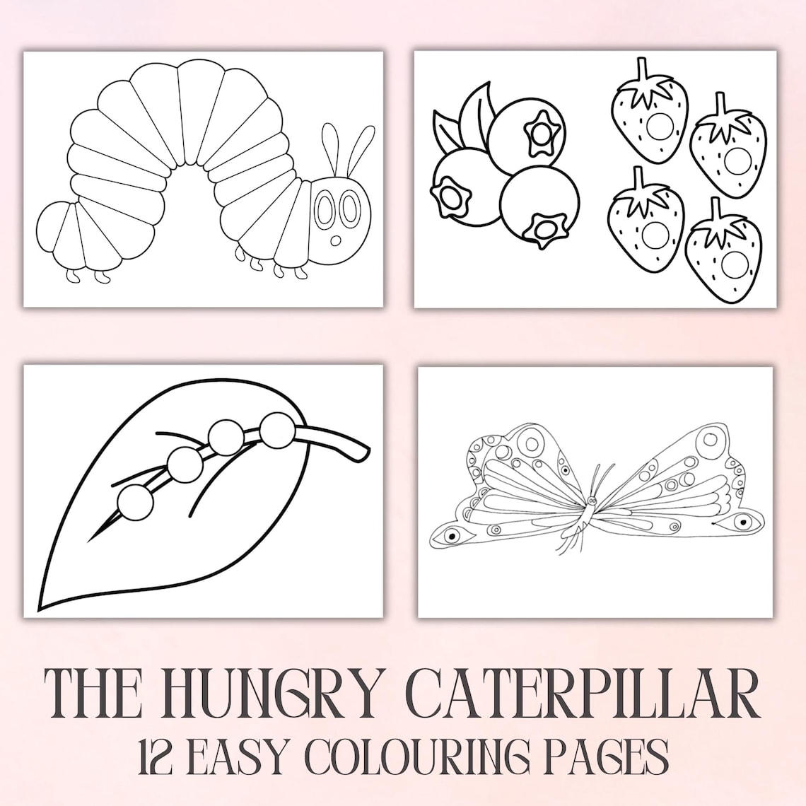 The Very Hungry Caterpillar Colouring Pages / Home Art Craft / Kids ...