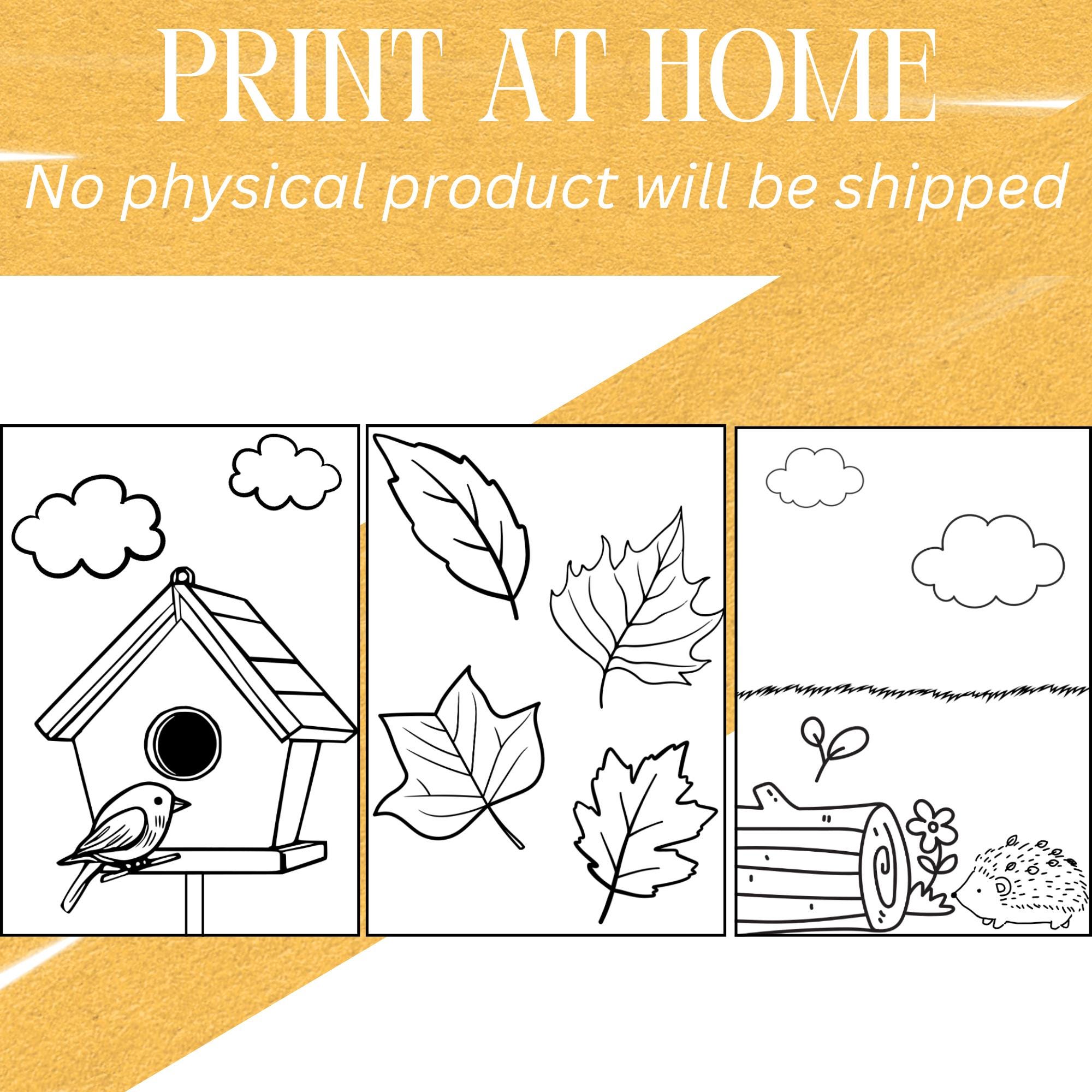 Autumn Coloring Pack Printable for Kids | Easy Fall Pages for Toddlers ...