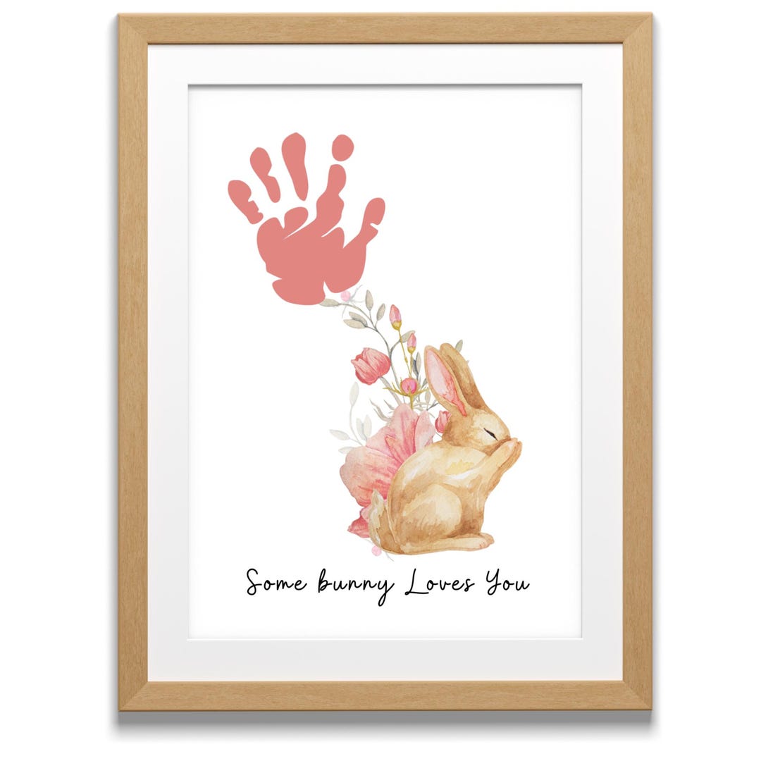 Some Bunny Loves You / Handprint Art Craft / Printable / Cute / Happy ...