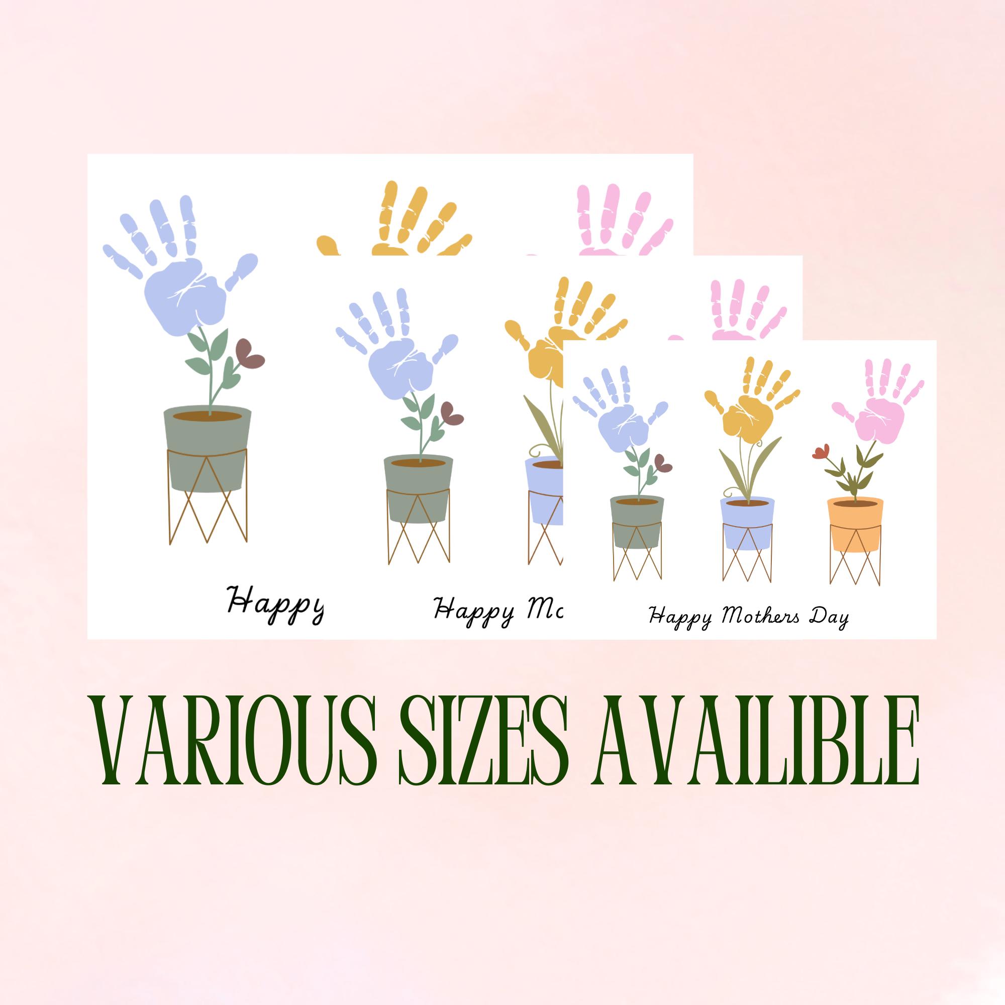 Flower Pots Handprint Art | Happy Mother's Day Keepsake Printable | DIY ...