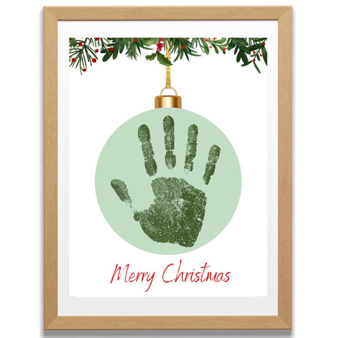 Christmas Bauble Handprint Art / Printable Cute Craft for Christmas ...