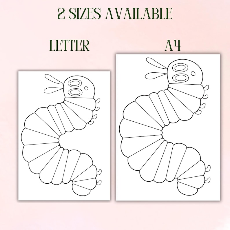 The Very Hungry Caterpillar Colouring Pages / Home Art Craft / Kids ...