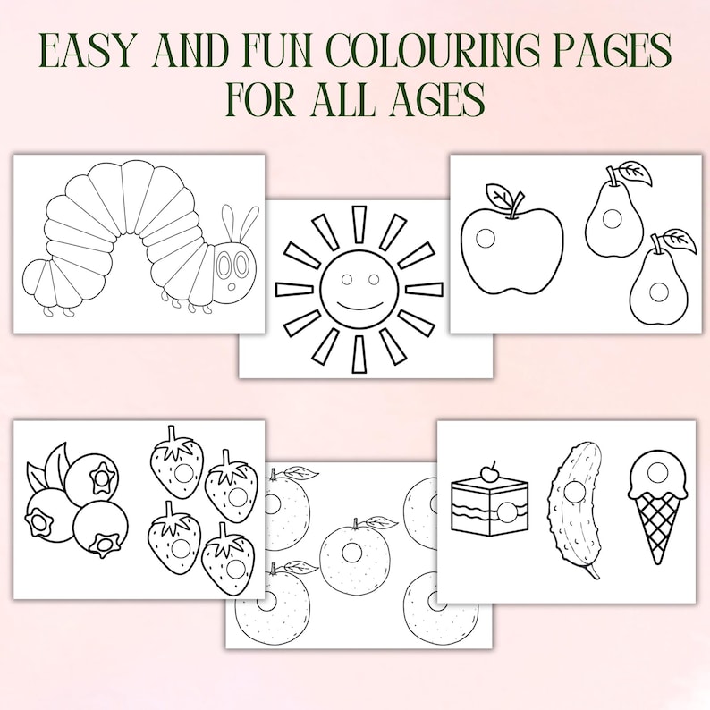 The Very Hungry Caterpillar Colouring Pages / Home Art Craft / Kids ...
