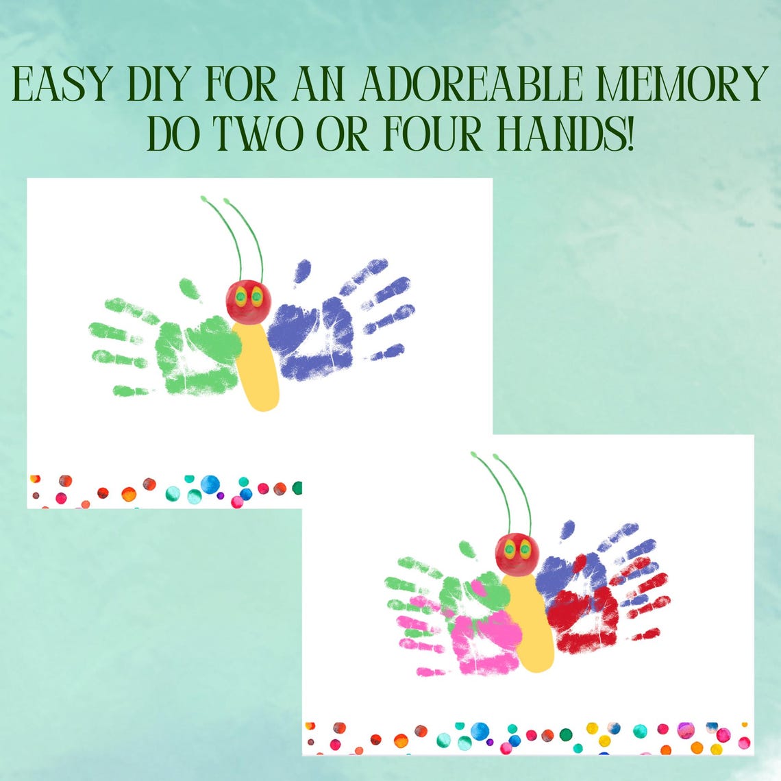 The Very Hungry Caterpillar Butterfly / Hand/footprint Art Craft / Kids ...