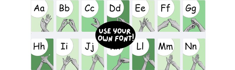 Editable Classroom AUSLAN Alphabet Posters - GREEN - Printable ...