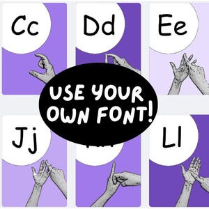 Editable Classroom AUSLAN Alphabet Posters - Purple - Printable ...