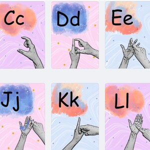 Editable Classroom AUSLAN Alphabet Posters - Ocean Pastels - Printable ...