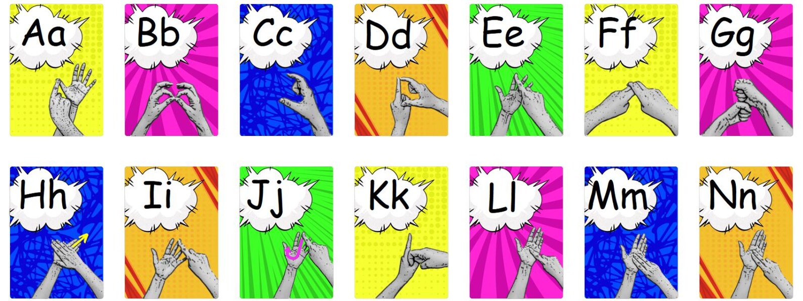 Editable Classroom AUSLAN Alphabet Posters - Pop Art - Printable ...