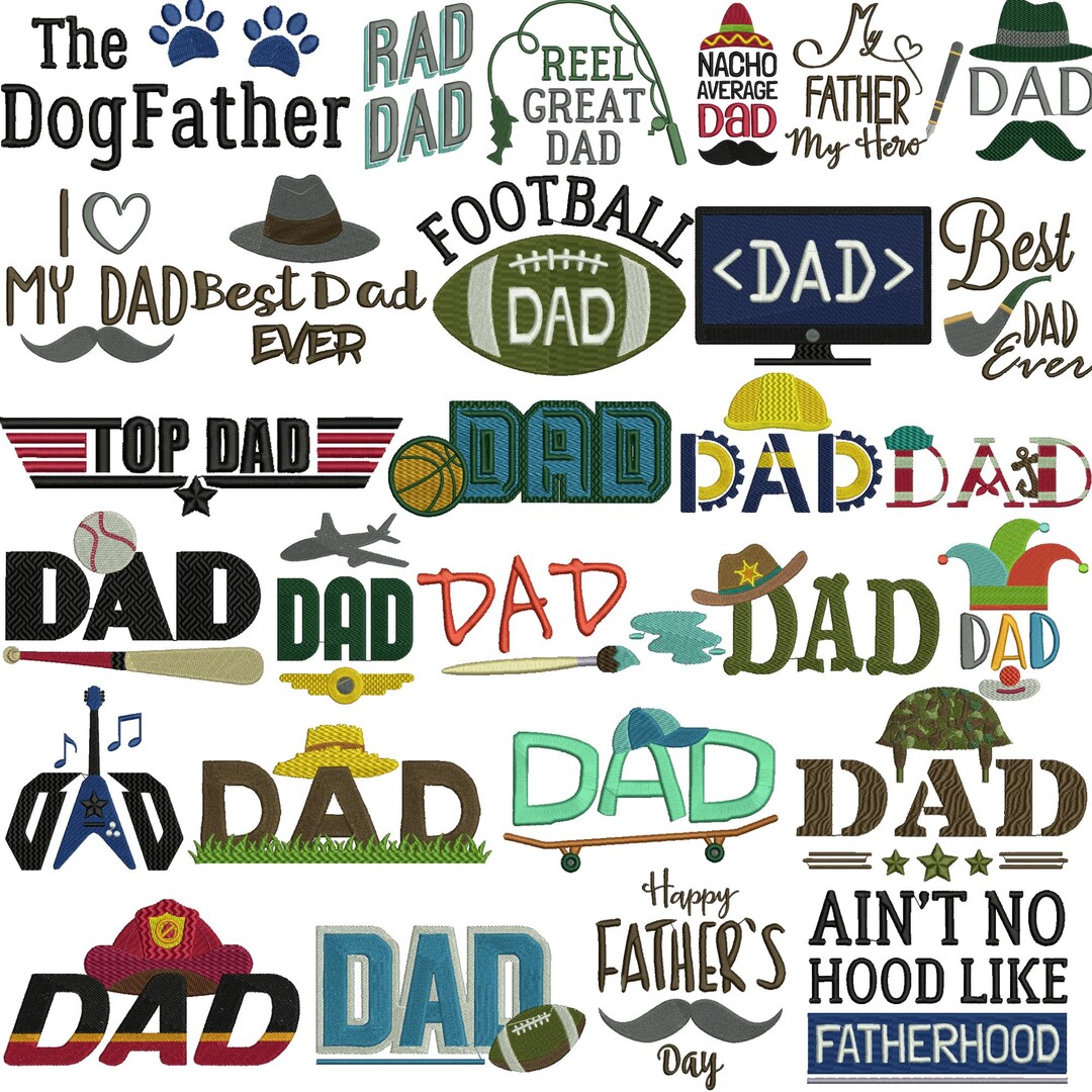 Dad Embroidery Design, Hunting Dad Embroidery, Dad Applique Embroidery ...