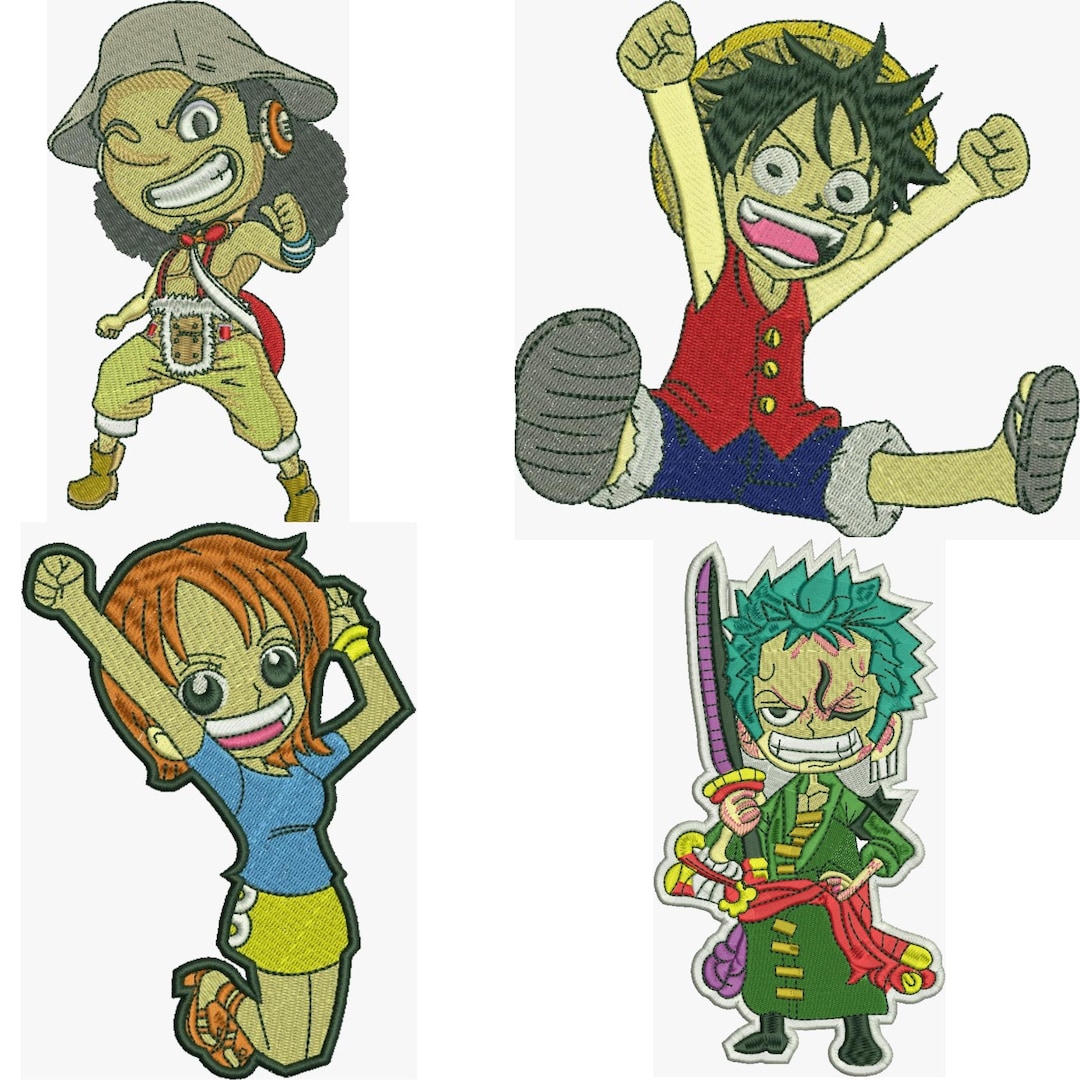 Anime Embroidery Design, One Piece Embroidery, Mega Anime, Cartoon ...