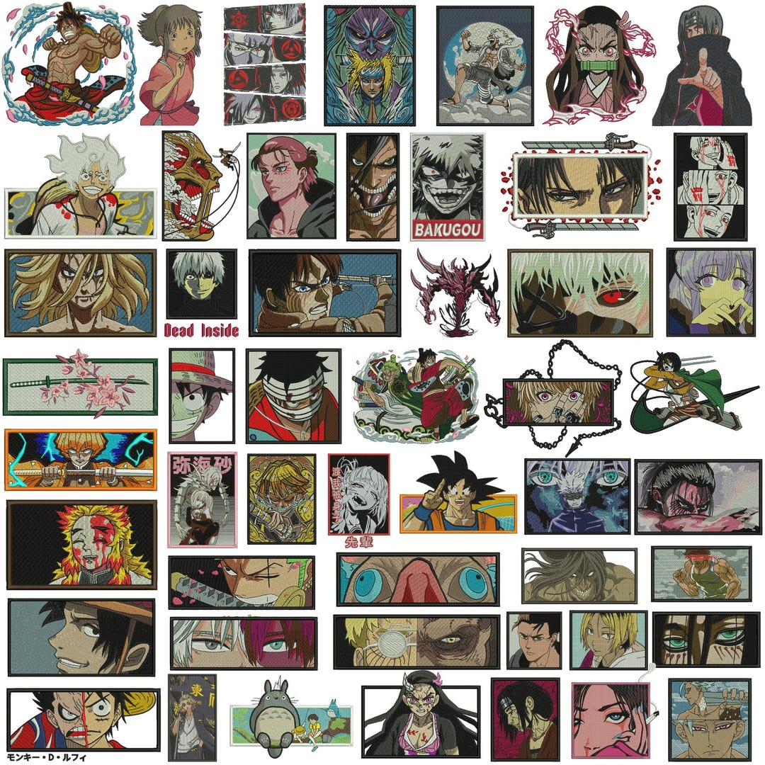 Mega Anime Embroidery Design, 2000+ Anime Design, Premium Anime ...