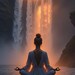 Waterfall Meditation Digital Art, Zen Wall Art, Spiritual Wall Print ...