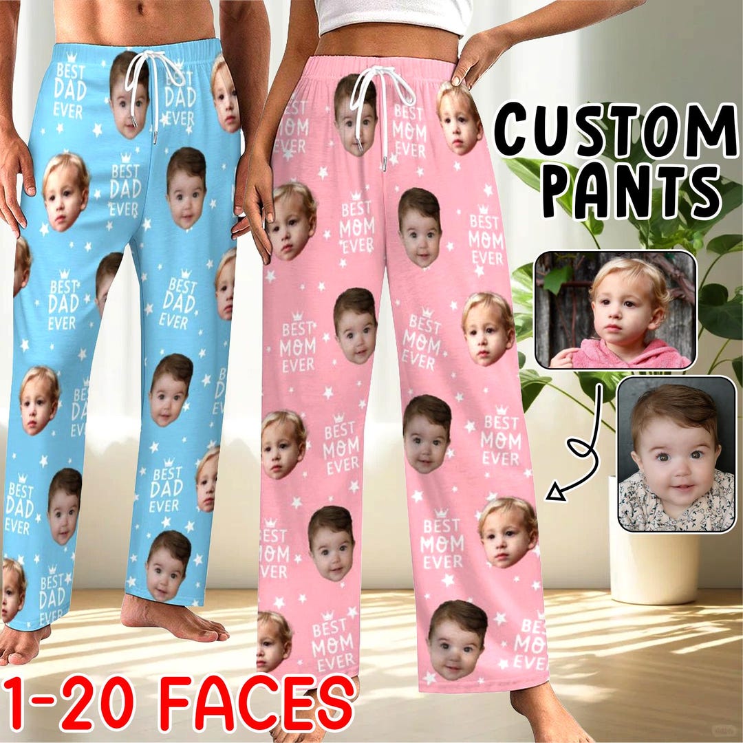 Custom Best Dad Ever Pajama Pants,father's Day Pyjama Pants, Custom ...