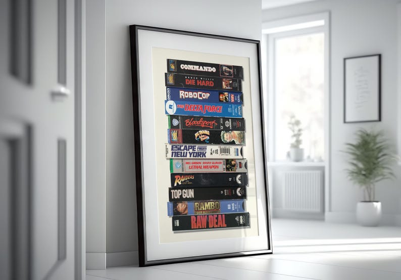 1980's VHS Tape Poster, VHS Cassette, Retro Art, Movies, Films, Old ...