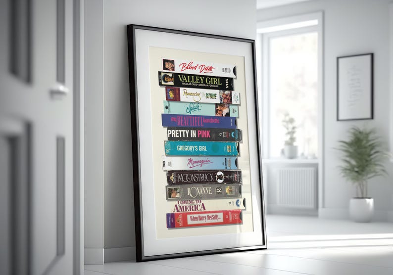 1980's VHS Tape Poster, VHS Cassette, Retro Art, Movies, Films, Old ...