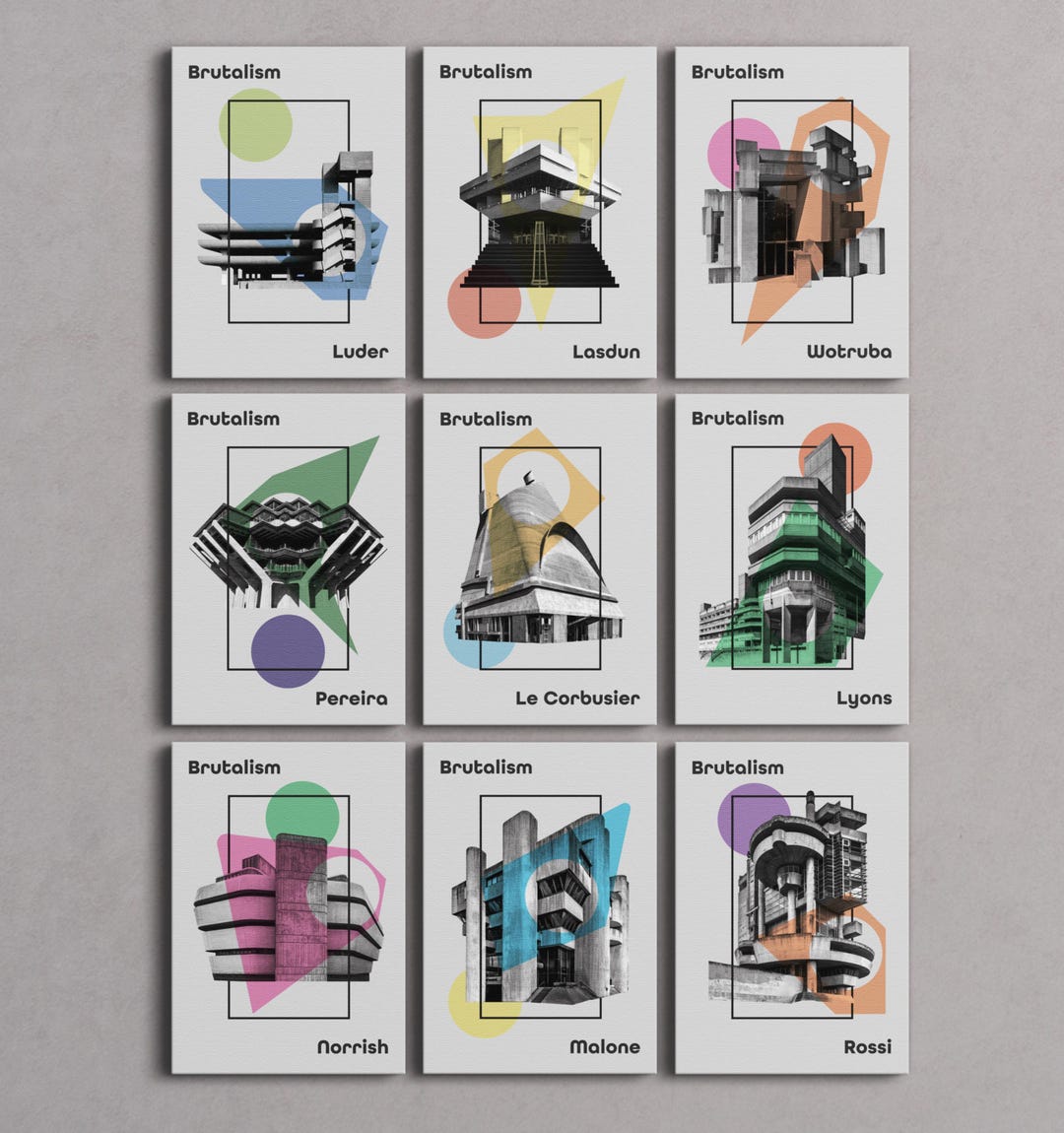 Brutalism, Brutalist, Modern Wall Art, Architecture, Buildings, Digital ...