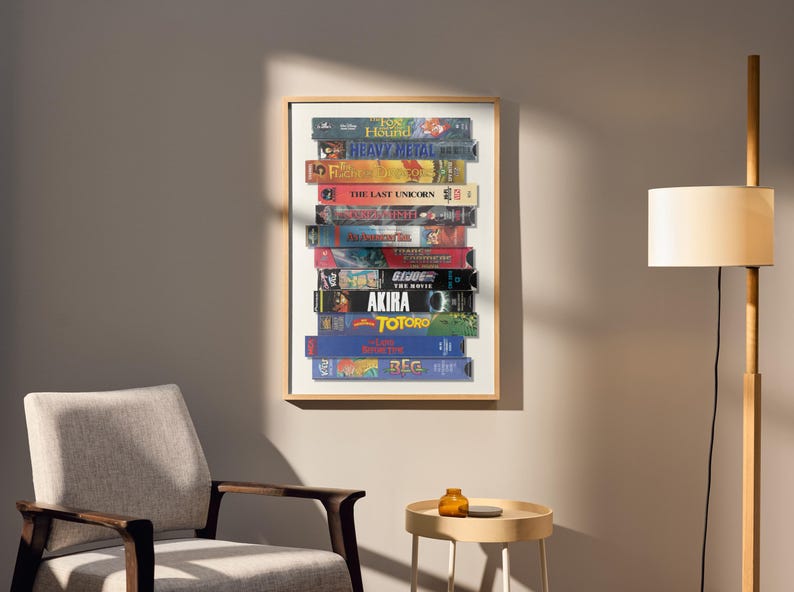 1980's VHS Tape Poster, VHS Cassette, Retro Art, Movies, Films, Old ...