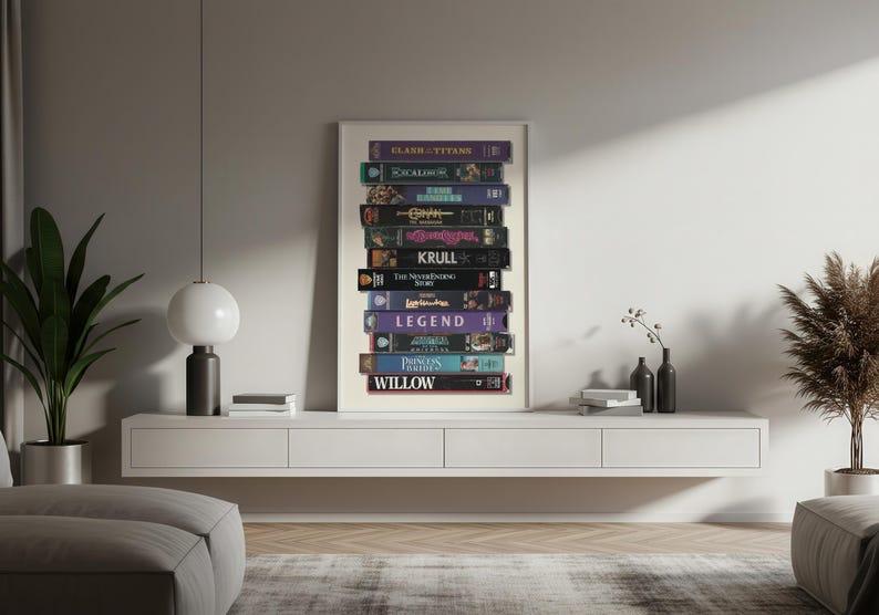 1980's VHS Tape Poster, VHS Cassette, Retro Art, Movies, Films, Old ...