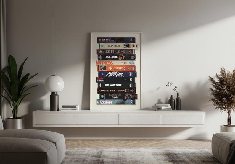 1980's VHS Tape Poster, VHS Cassette, Retro Art, Movies, Films, Old ...