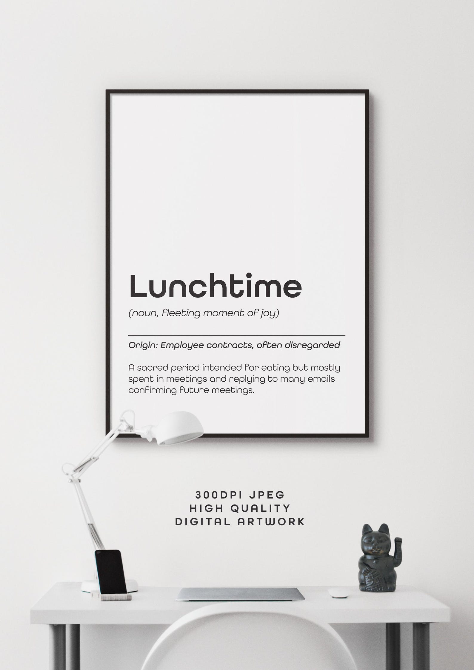Office Humour, Funny Poster for Office Decor, Definition, Typography ...