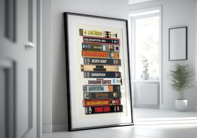 1980's VHS Tape Poster, VHS Cassette, Retro Art, Movies, Films, Old ...