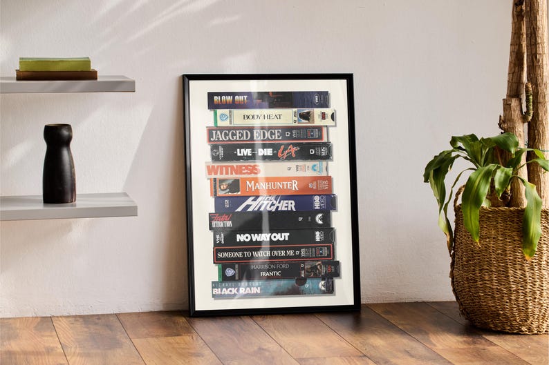 1980's VHS Tape Poster, VHS Cassette, Retro Art, Movies, Films, Old ...