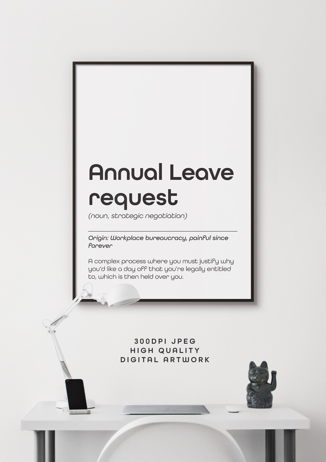 Annual Leave Request Definition Print, Funny Office Humor (digital ...