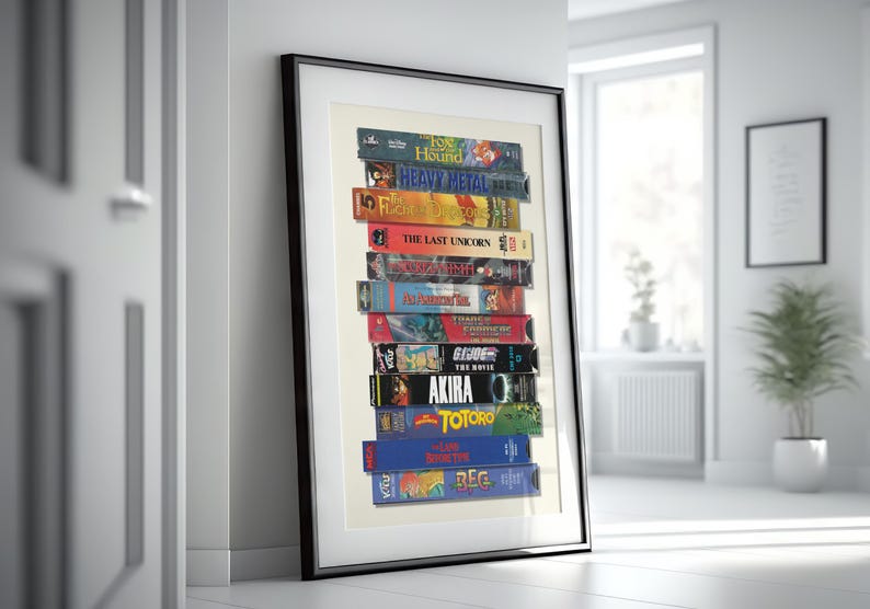 1980's VHS Tape Poster, VHS Cassette, Retro Art, Movies, Films, Old ...