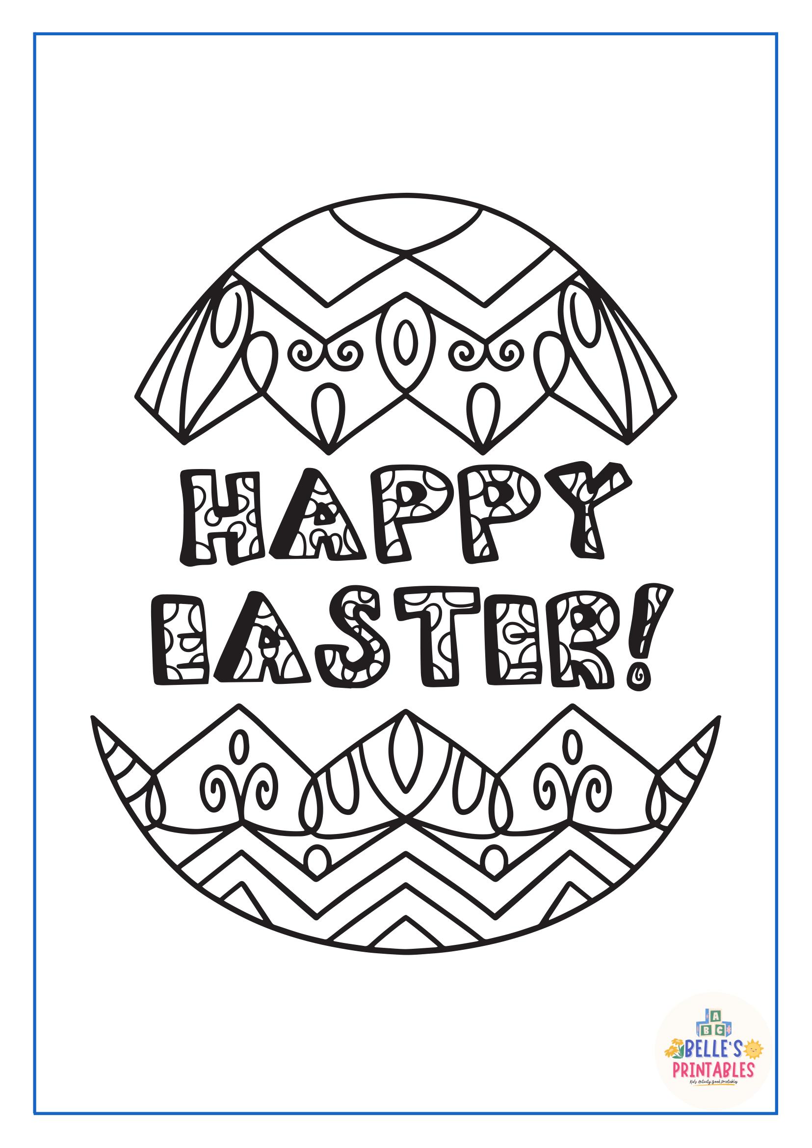 Easy Easter Coloring Pages for Kids - Etsy