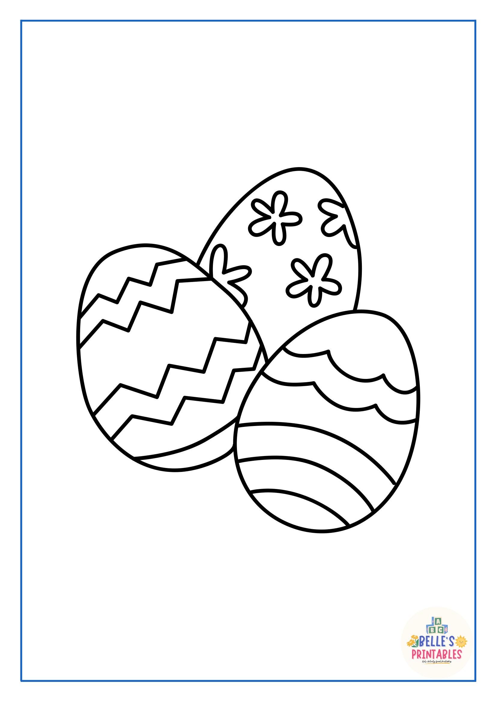 Easy Easter Coloring Pages for Kids - Etsy