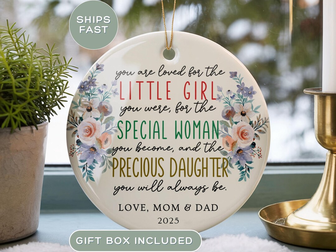 Daughter Keepsakes From Mom and Dad Daughter Christmas Ornament ...