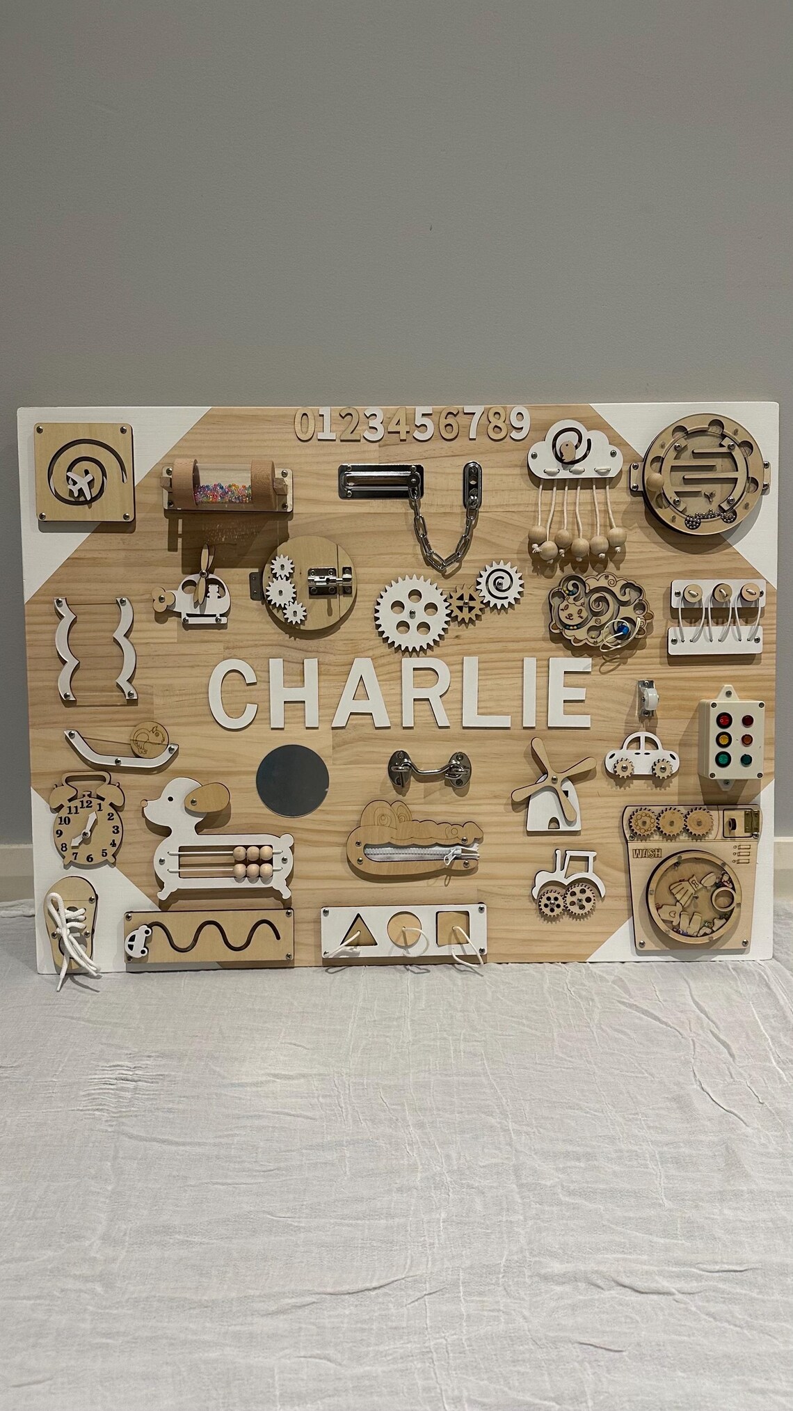 Personalised Wooden Busy Board Custom Selection - Etsy