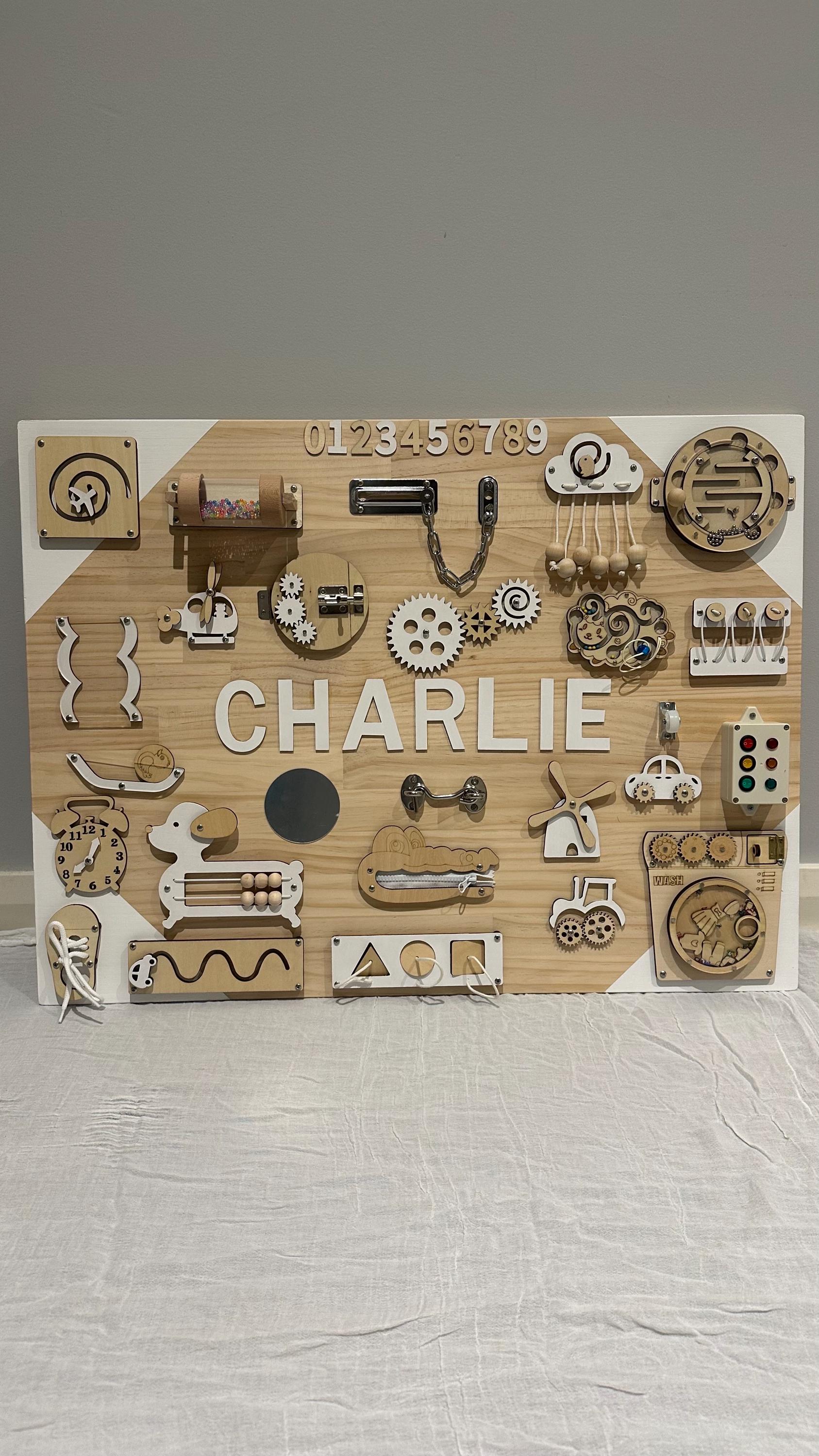 Personalised Wooden Busy Board Custom Selection - Etsy