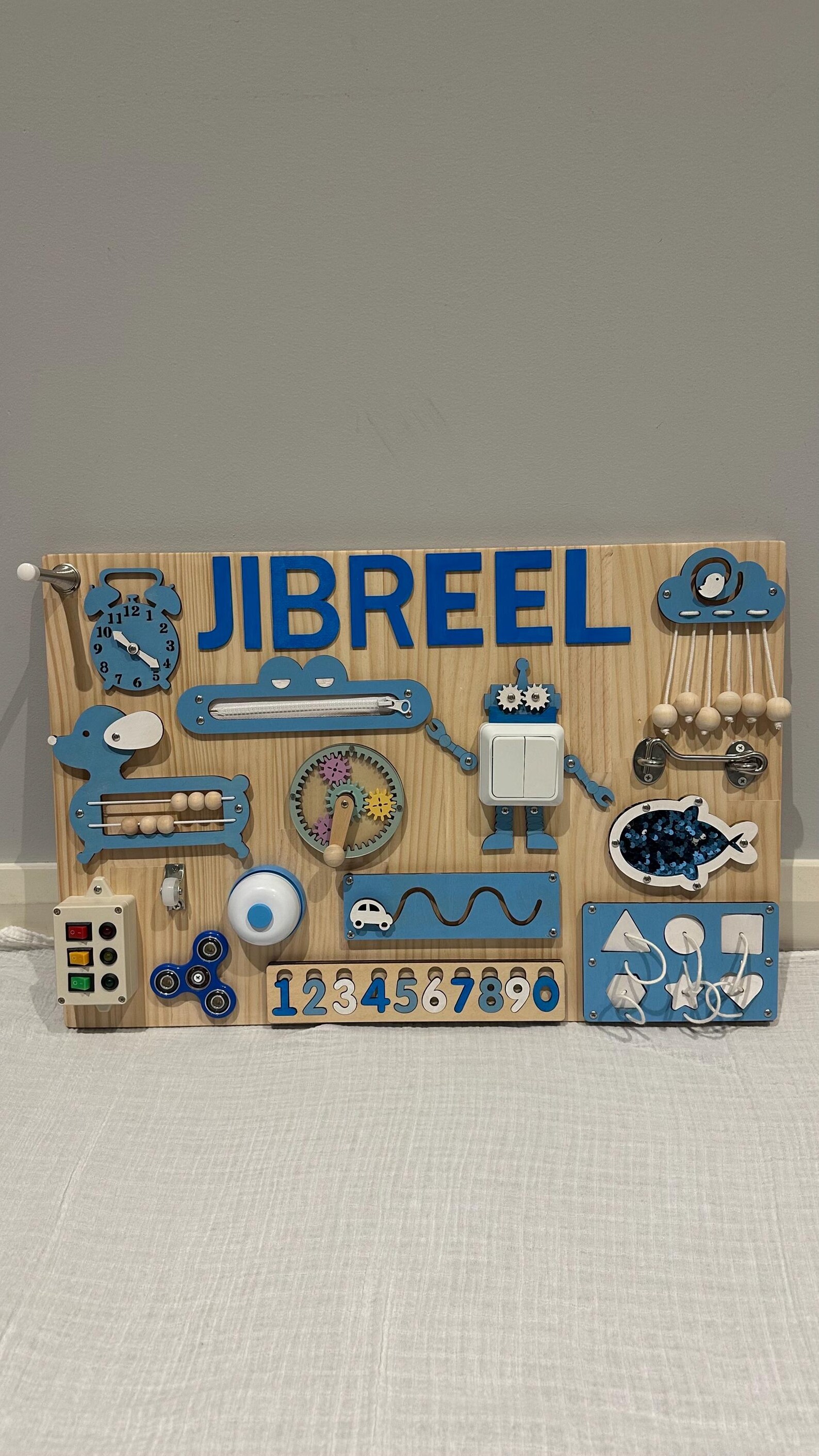 Personalised Wooden Busy Board Custom Selection - Etsy
