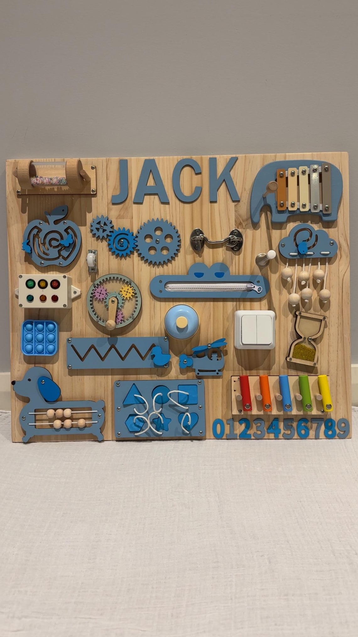 Personalised Wooden Busy Board Custom Selection - Etsy