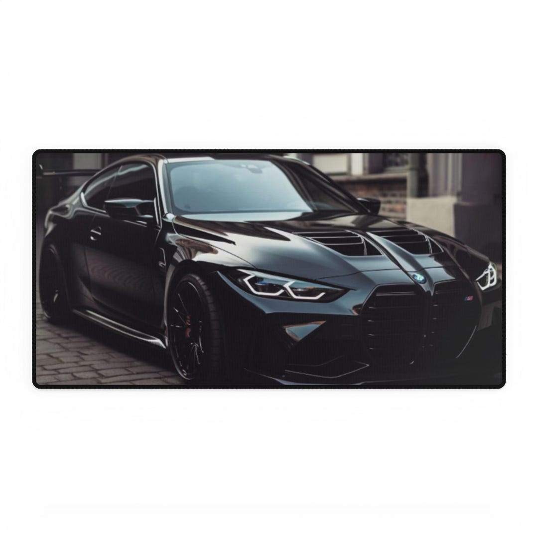 Black Sports Car Desk Mat | Racing Luxury Coupe Mousepad BMW - Etsy