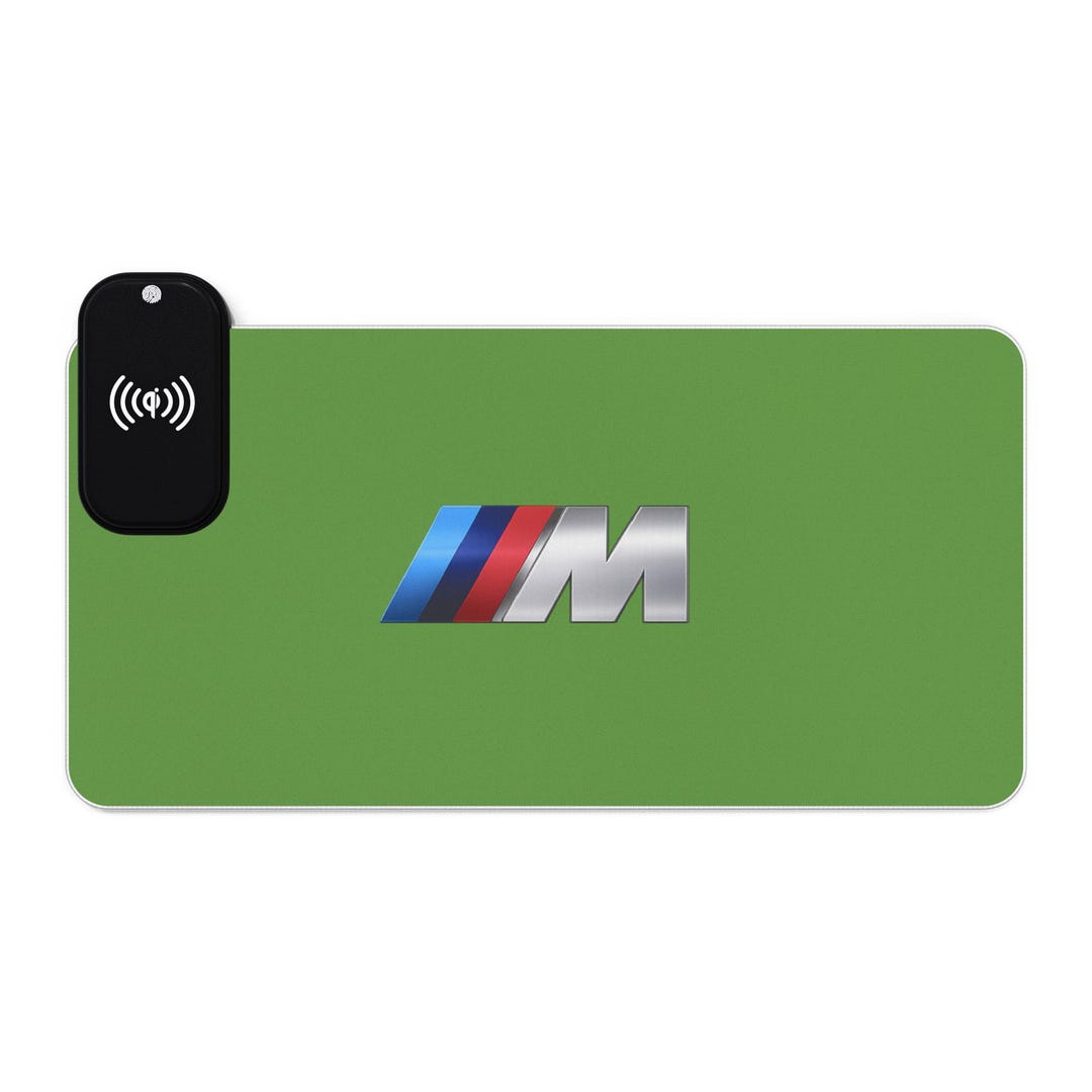 BMW M Logo LED Wireless Charging Mouse Pad | RGB Gaming Desk Mat - Etsy