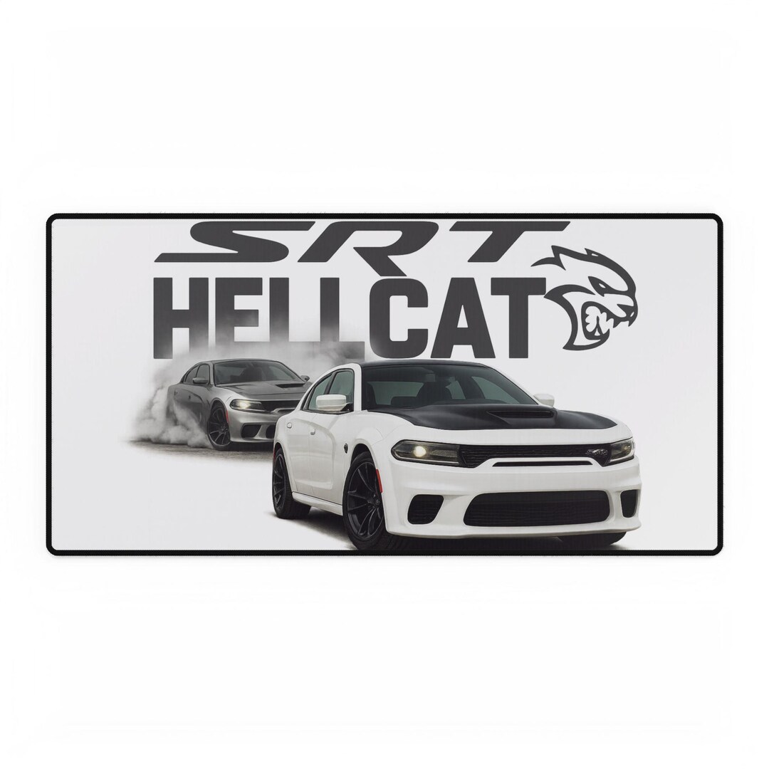 SRT Hellcat Charger Illustration Desk Mat | Car Racing Mouse Pad - Etsy