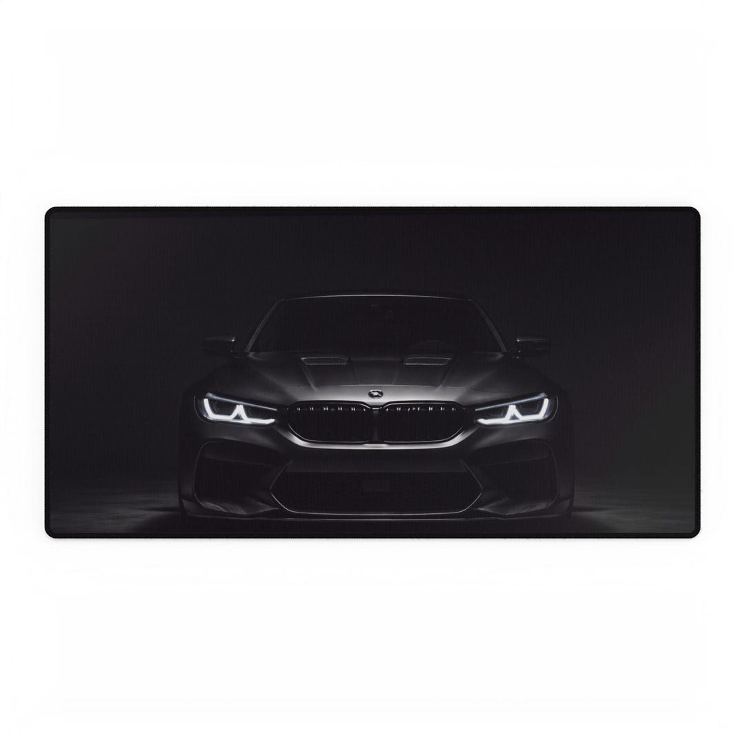 Matte Black Performance Sedan Desk Mat | Dark Studio Car Art Mouse Pad ...