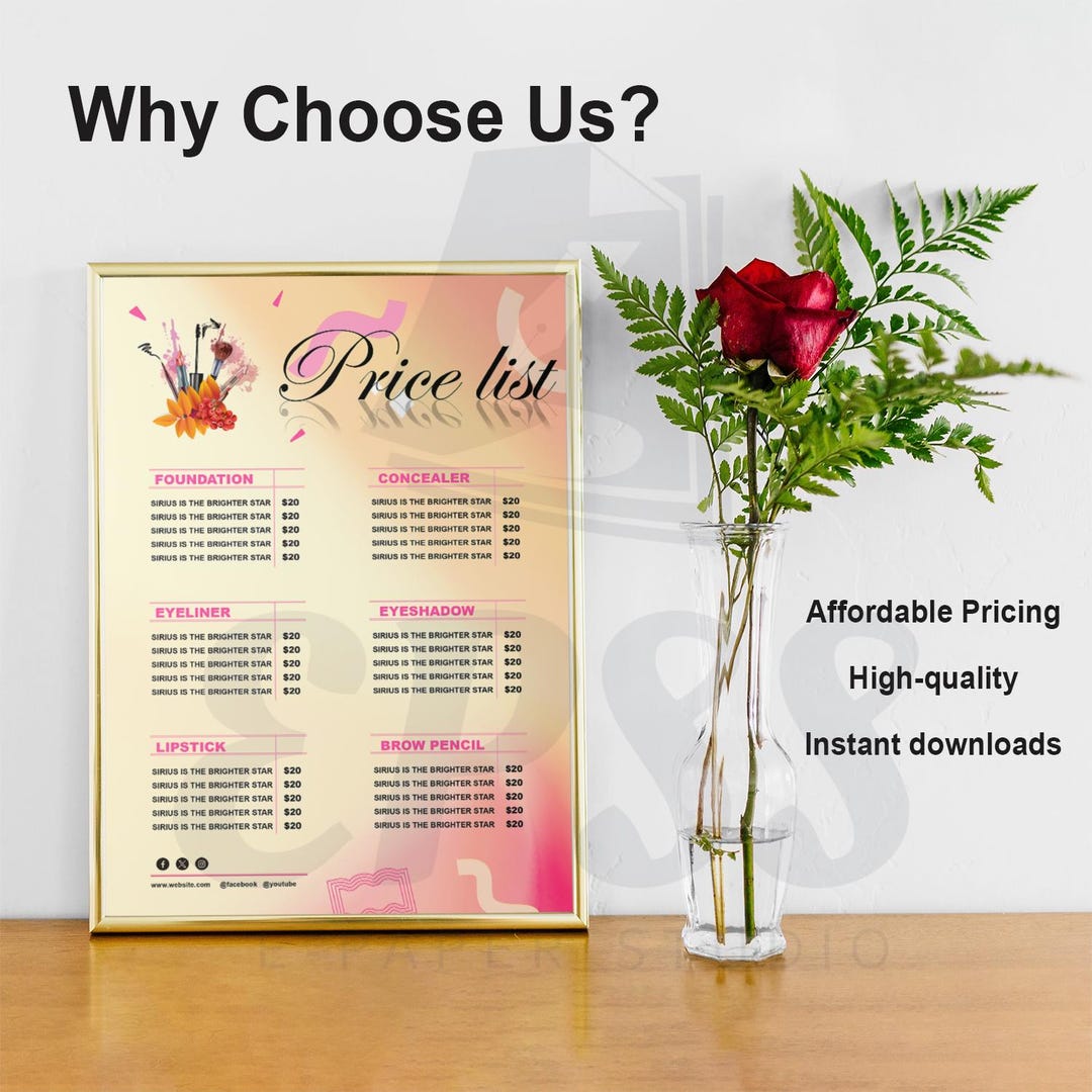 Price List, Order Form Template, Payment Sign, Price List Template ...