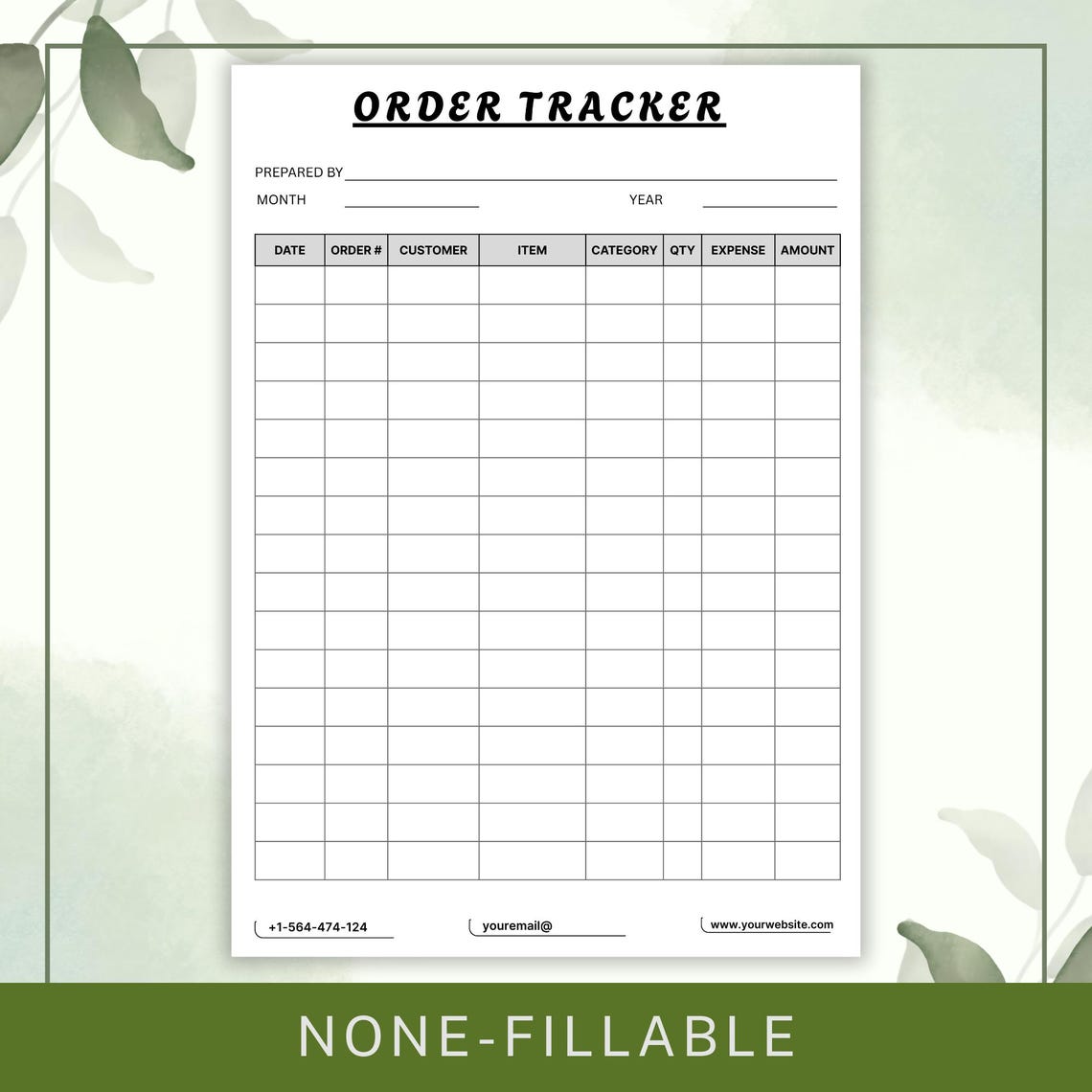 Order Tracker, Trackers, Order Form, Customer Detail, Order Detail ...