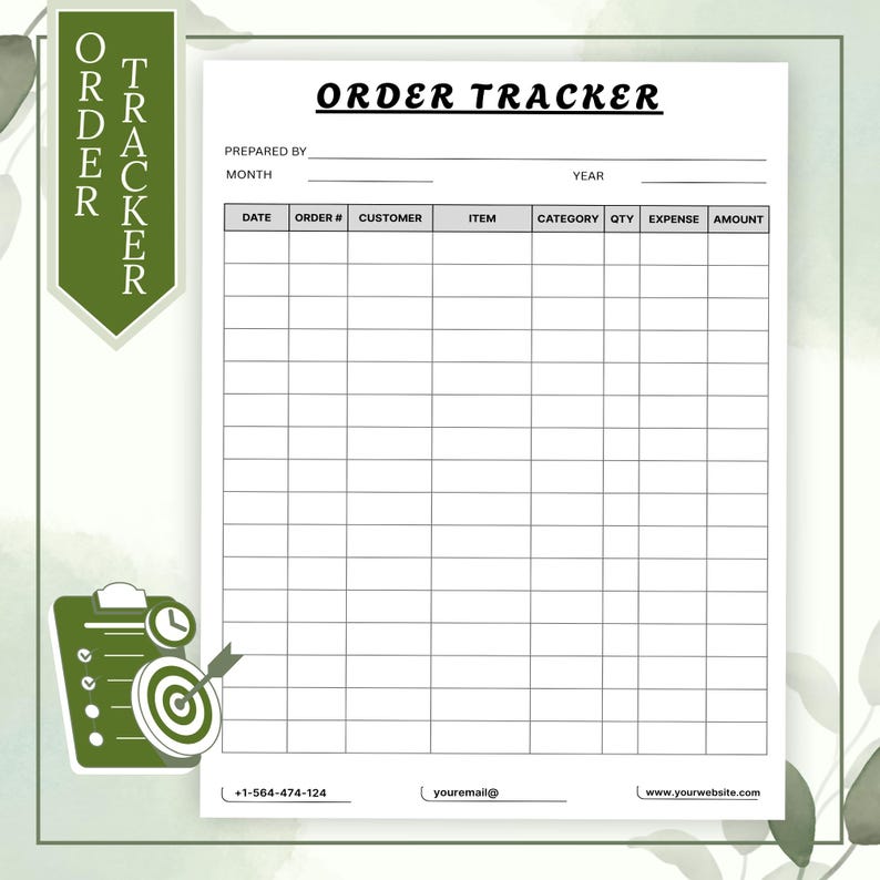 Order Tracker, Trackers, Order Form, Customer Detail, Order Detail ...