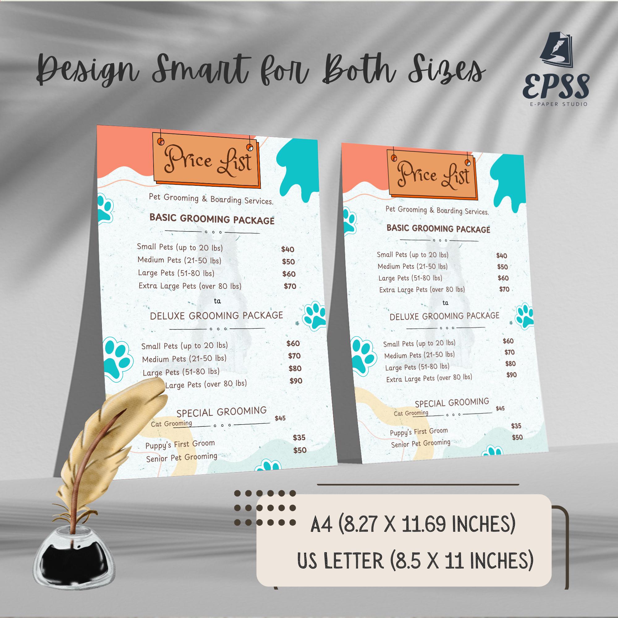 Price List, Price List Template, Order Form Template, Cleaning ...