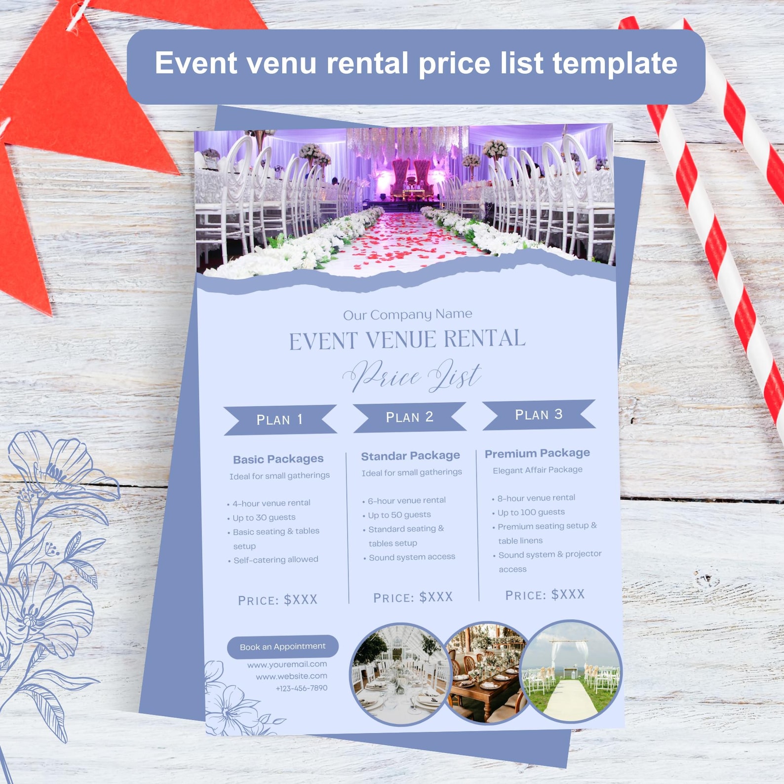 Event Venue Pricing Guide, Customizable Canva Template (digital ...