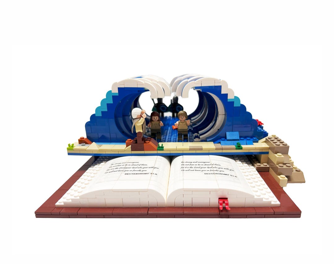 Bible Brick Set - BC100002B Crossing the Red Sea (1364pcs), LED Bible ...