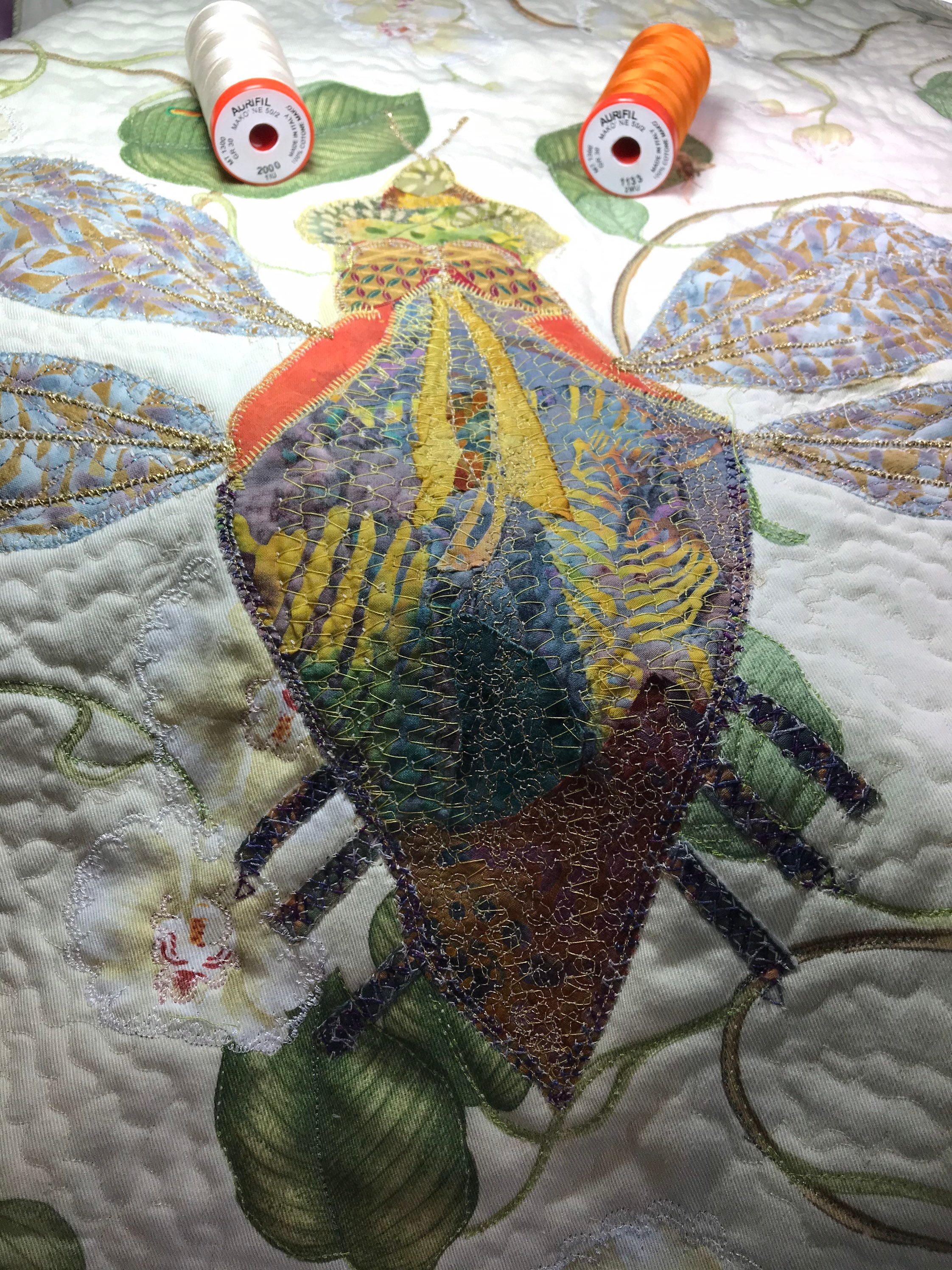 Prehistoric Bug Art Quilt - Etsy