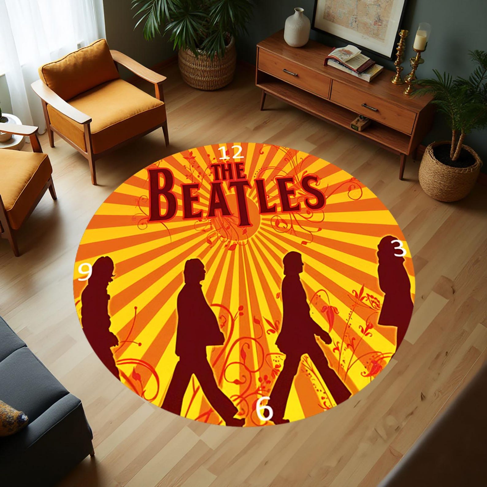 The Beatles Rug, the Beatles Round Rug, Poster Rug, Fun Rug, Custom Rug ...