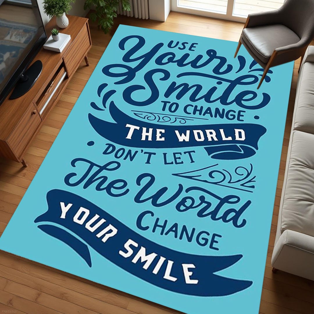 Motivational Rug, Positive Quote Rug, Personalized Rug, Rugs for Living ...